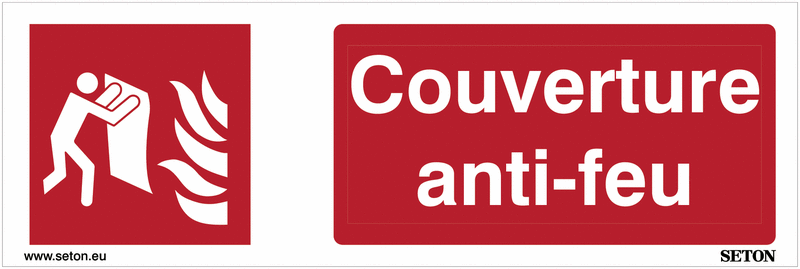 Panneaux ISO 7010 horizontaux Couverture anti-feu - F016 | Seton