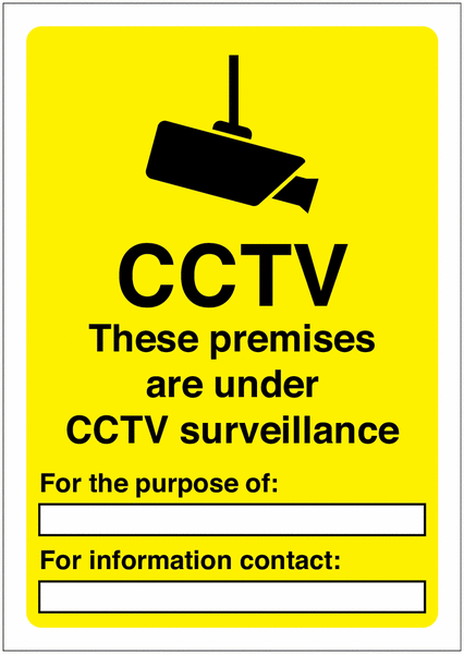 CCTV Premises Under Surveillance Write On Signs | Seton