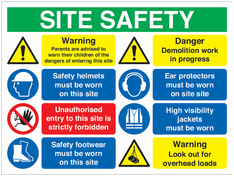 8 Message Site Safety Multi-Message Signs | Seton