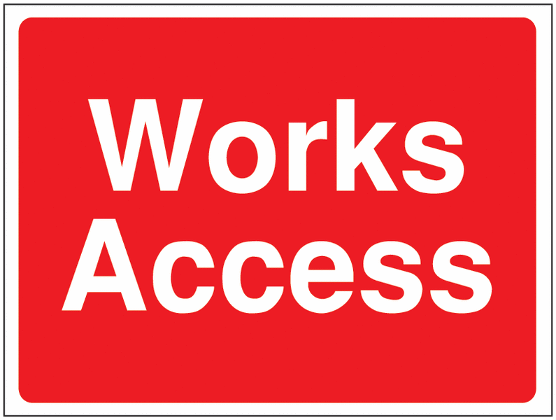 Construction Signs - Works Access | Seton