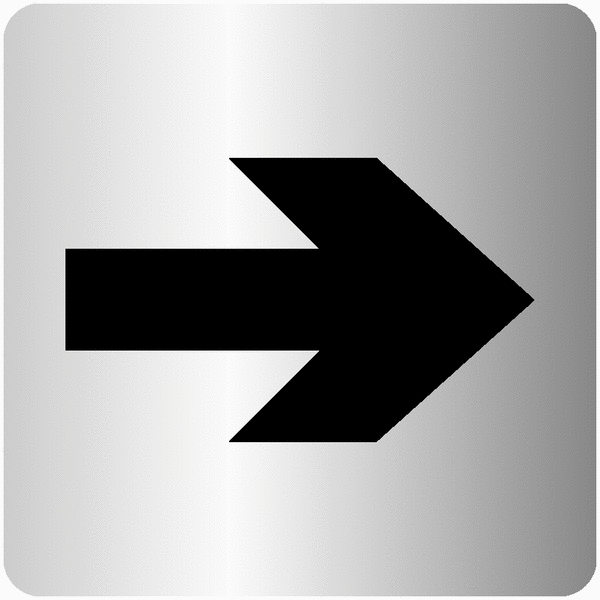 Signalétique de porte ISO 7001 Flèche de direction | Signals