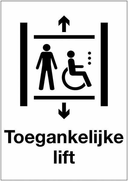 Informatieborden - Toegankelijke lift | Seton