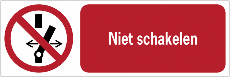 Verbodsborden en -stickers ISO 7010 - Niet schakelen - P031 | Seton