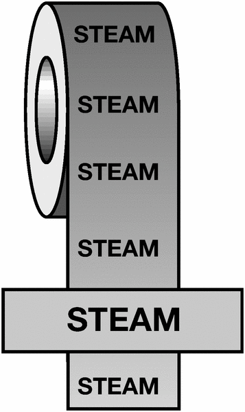 British Standard Pipeline Marking Tape - Steam | Seton