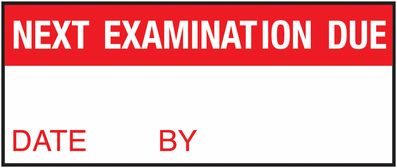 Next Examination Due Nylon Cloth Write-On Labels | Seton