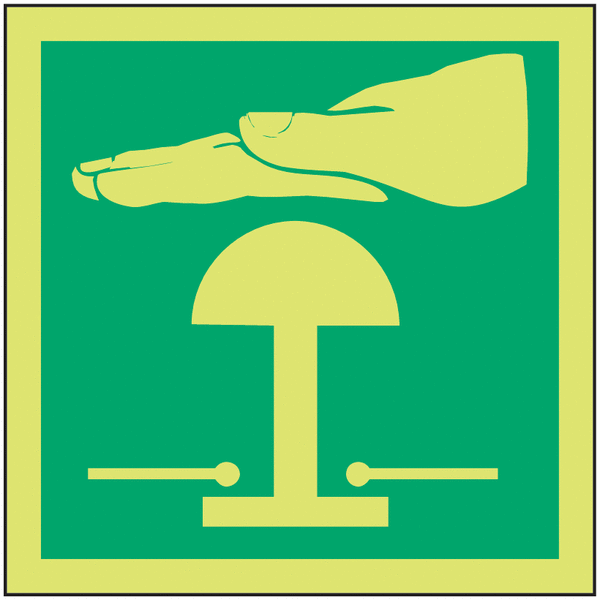 Panneau PVC Photoluminescent Touche d'urgence | Signals