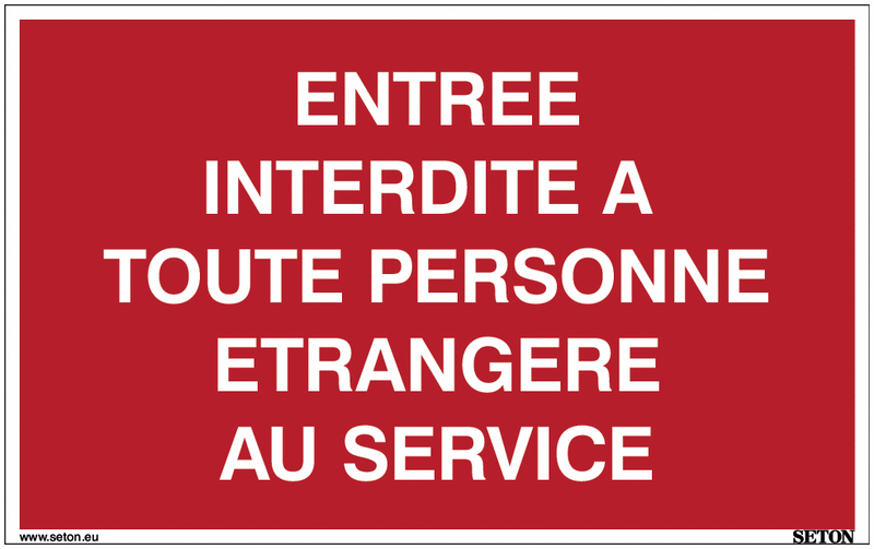 Panneau interdiction & pictogrammes interdiction | Seton