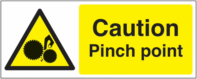 Danger Pinch Point Safety Sign 0541 Performance Decals Signage