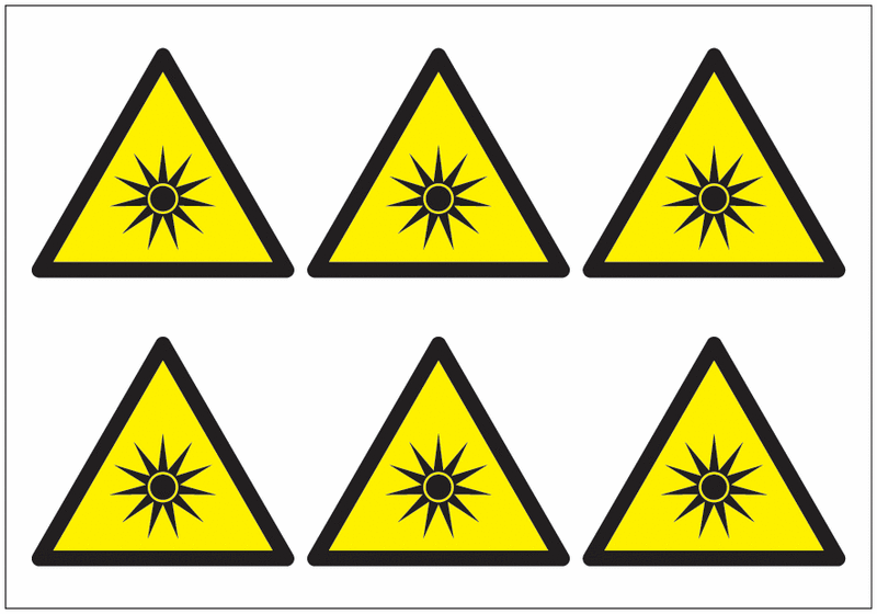 Optical Radiation Symbol Sheet of Vinyl Labels | Seton