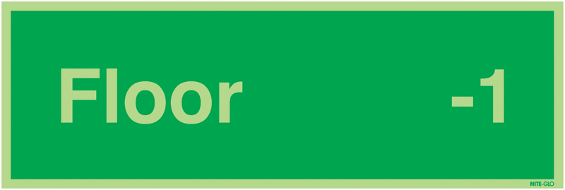Photoluminescent Floor Level Sign Floor -1 Fast Delivery | Seton