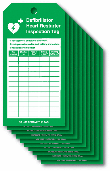 Defibrillator Inspection Tags. Fast, Fuss-Free Delivery | Seton