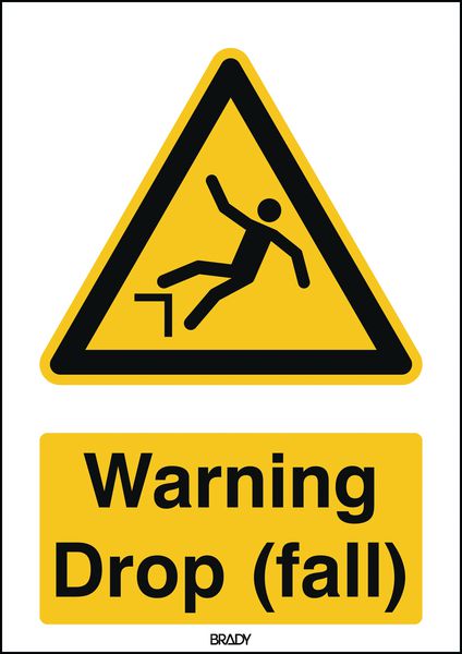 ToughWash - Warning Drop (Fall) Sign | Seton
