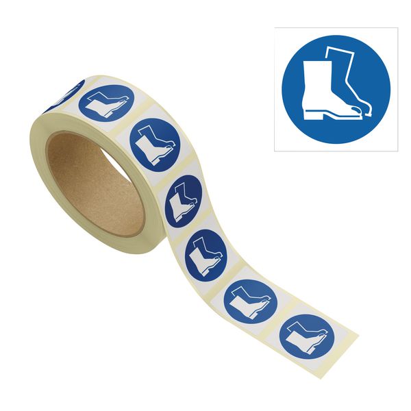 Safety Footwear Symbol - Vinyl Safety Labels On-a-Roll | Seton