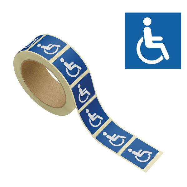 Wheelchair Symbol - Vinyl Safety Labels On-a-Roll | Seton