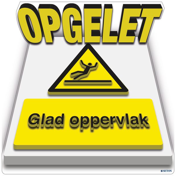 Pictogrammen valgevaar, struikelgevaar, doorvalgevaar | Seton