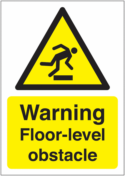 Warning Floor-Level Obstacle Sign | Seton