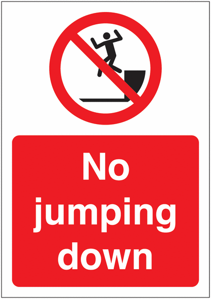 No Jumping Down Sign | Seton