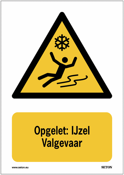 Pictogrammen valgevaar, struikelgevaar, doorvalgevaar | Seton