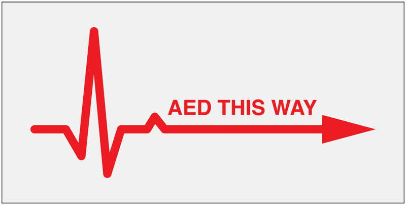 AED This Way Wayfinding Arrow Right Sign | Seton