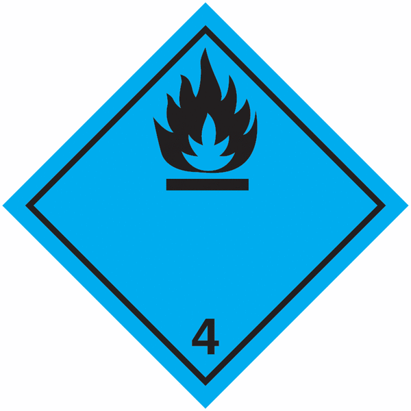 Class 4 - Dangerous When Wet - Easy Peel Hazard Diamond | Seton