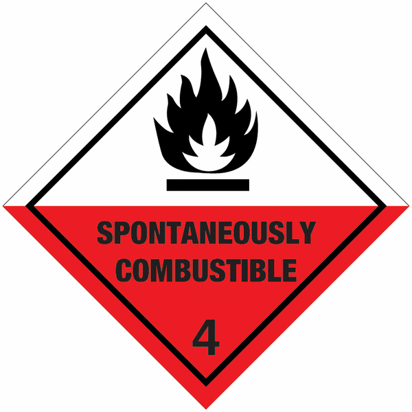 Spontaneously Combustible 4 - Easy Peel Hazard Diamonds | Seton