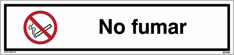 Bandas adhesivas ISO 7010 - P002 - No fumar | Seton