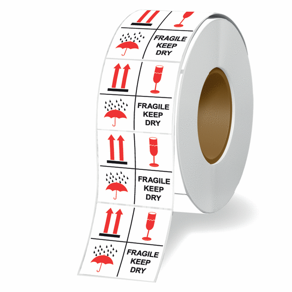 Fragile Keep Dry - Combination Shipping Labels | Seton