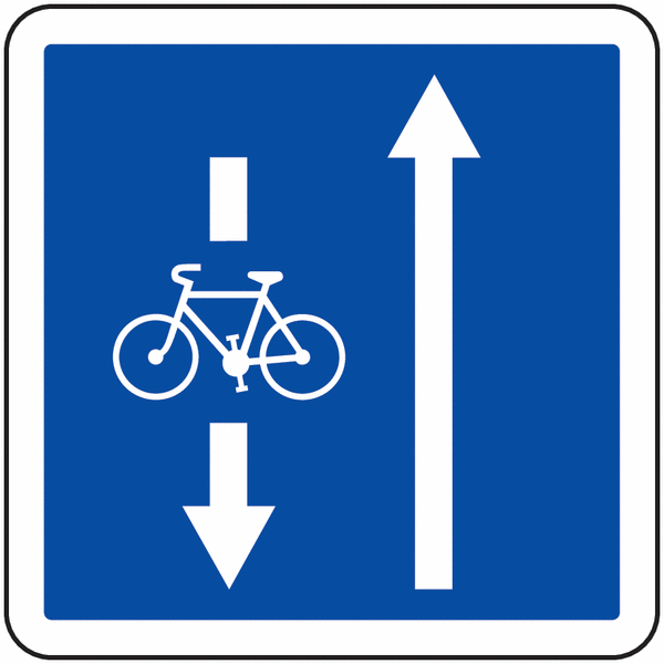 Panneau routier circulation cyclistes C24A3 | Signals
