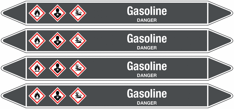 Gasoline - European Linerless Pipemarkers | Seton