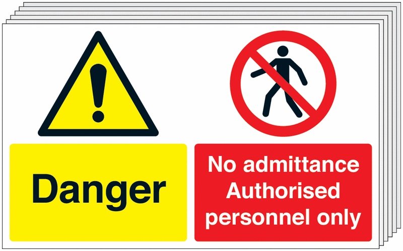 6-Pack Danger/No Admittance Multi-Message Signs | Seton