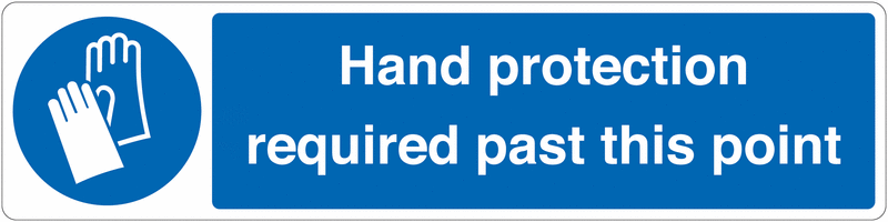 Hand Protection Required Past this Point Floor Sign | Seton