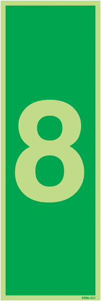 Xtra-Glo Number 8 Signs | Seton