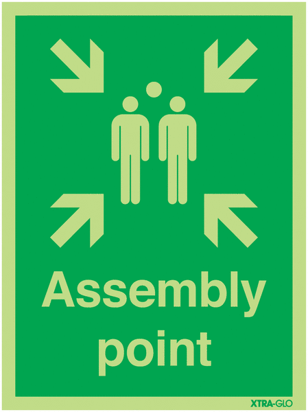 Xtra-Glo Assembly Point Signs | Seton