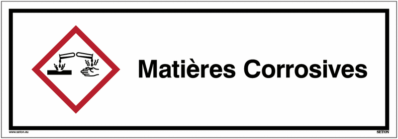 Pictogramme corrosif - Tous nos produits et informations | Seton