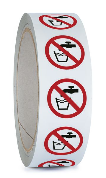 Pictogramme ISO 7010 en rouleau Eau non potable - P005 | Seton