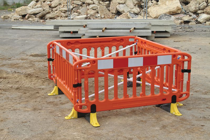 Safety barriers: safety barricade with safety barrier | Seton