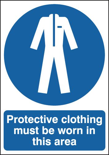 Protective Clothing Must Be Worn In These Areas Signs | Seton