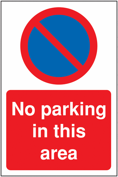 No Parking in This Area (Symbol) Sign | Seton