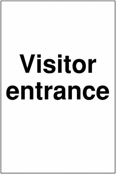 Visitor Parking Signs - Visitor Entrance | Seton