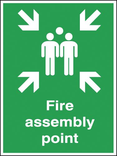 Weather-Resistant Fire Assembly Outdoor Aluminium Sign | Seton