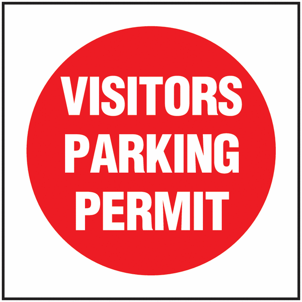 Visitors Parking Permit Window Cling Parking Labels | Seton