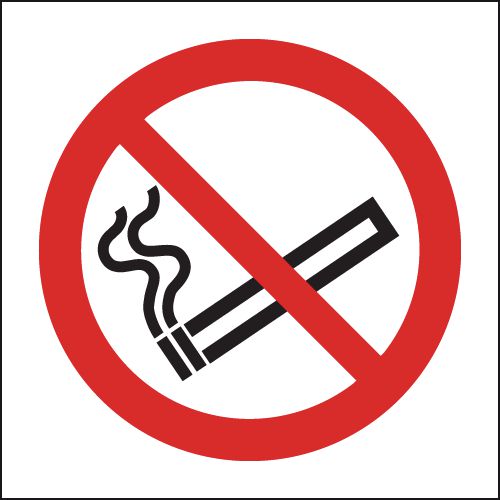 No Smoking (Symbol) - Window Fix Safety Signs | Seton