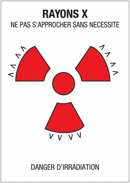 Panneaux de danger "Matières radioactives ou radiations ionisantes ...