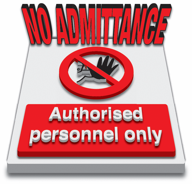No Admittance 3D Floor Sign | Seton