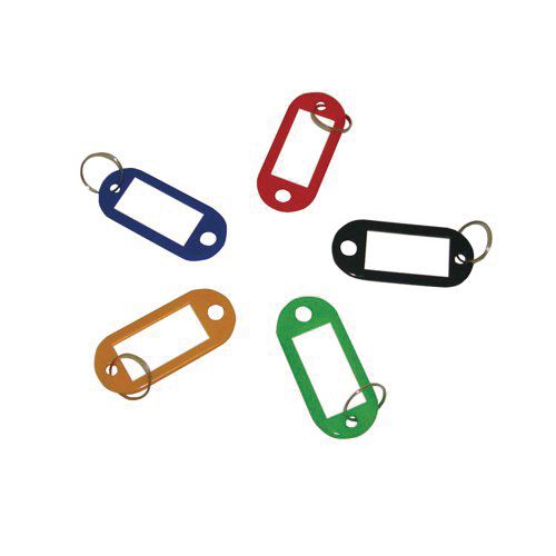 Assorted Key Tags - Pack of 100 Coloured Key Tags | Seton