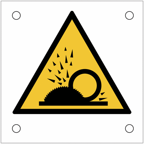 Plaques de signalisation pour machines "Danger, projection de copeaux ...