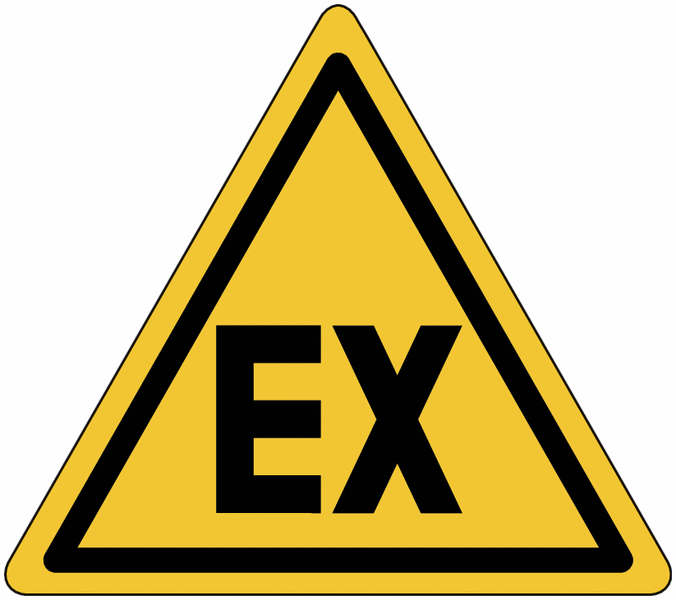 Waarschuwingsborden en -stickers "Explosieve omgeving" | Seton
