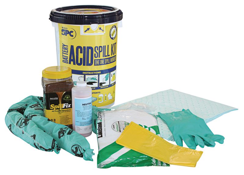 Absorption Kit For Battery Acid Spills. Quick Delivery | Seton