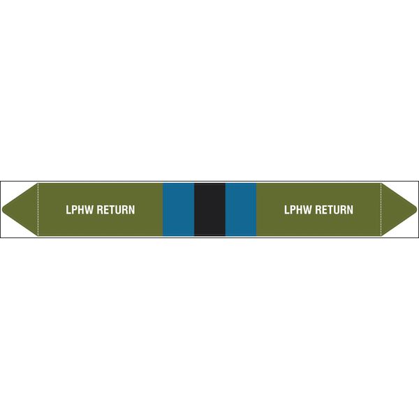 British Standard Single Pipe Marker- LPHW Return | Seton