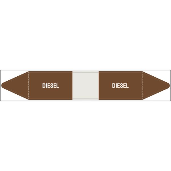 British Standard Single Pipe Marker- Diesel | Seton